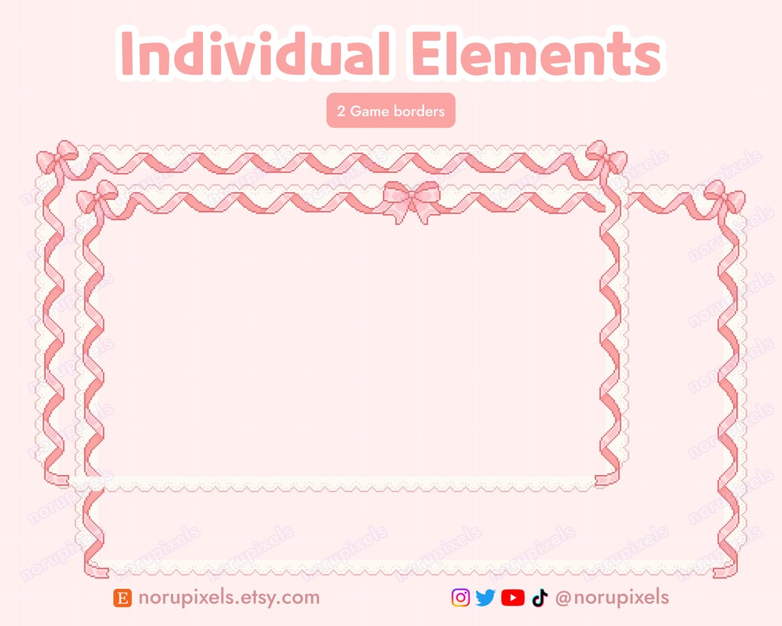 Coquette Aesthetic Teddy Stream Overlay Set for Twitch | Coquette Bears ...