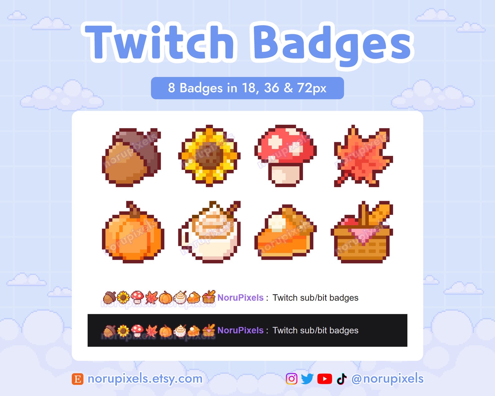 Autumn Pumpkin Pie Twitch Stream Overlay Package | Cozy Fall ...