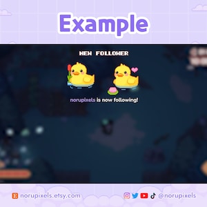 Cute Duck Twitch Stream Alerts Pack | Yellow Duck Stream Alerts - Etsy