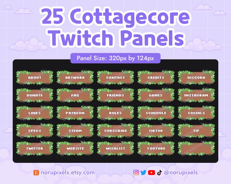 Wooden Cottagecore Twitch Panels Stream Panels Cozy Plant Stream Panels ...