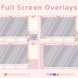 Coquette Twitch Stream Overlay Package | Coquette Aesthetic Stream ...