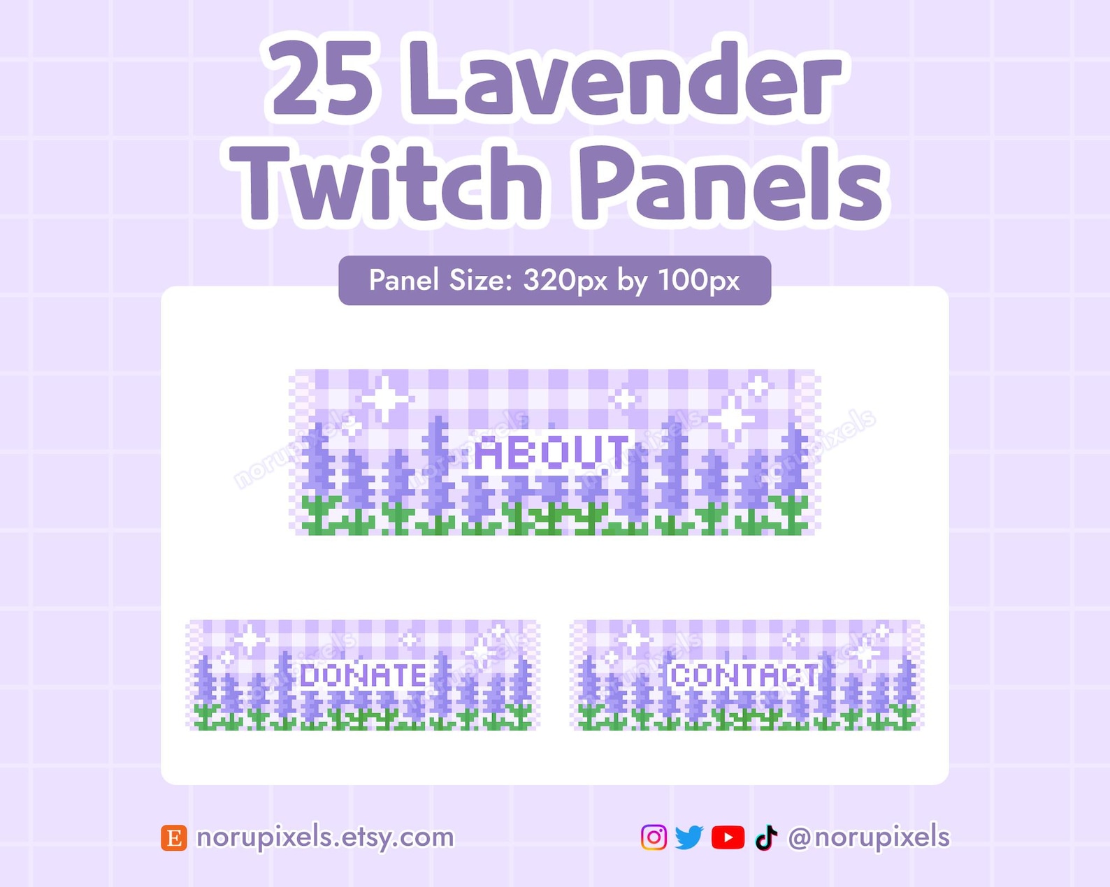 Lavender Cottage Twitch Stream Pack | Purple Cottagecore Stream Overlay ...