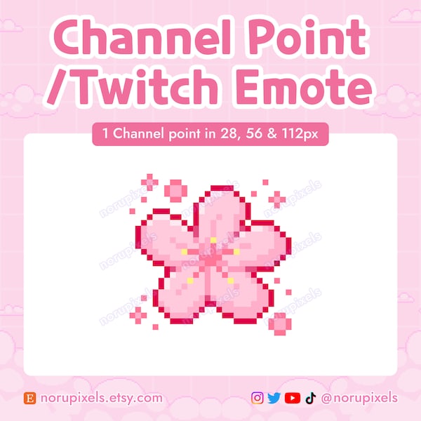 Sakura Blossom Flower Channel Points Icon for Twitch | Stream - Etsy