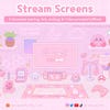 Animated Stream Screens Kawaii Blue Gamer Desk Aesthetic Cute Twitch ...