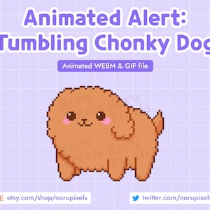 Animated Pixel Cavoodle Cavapoo Dog Twitch Alert Puppy Stream Alert ...