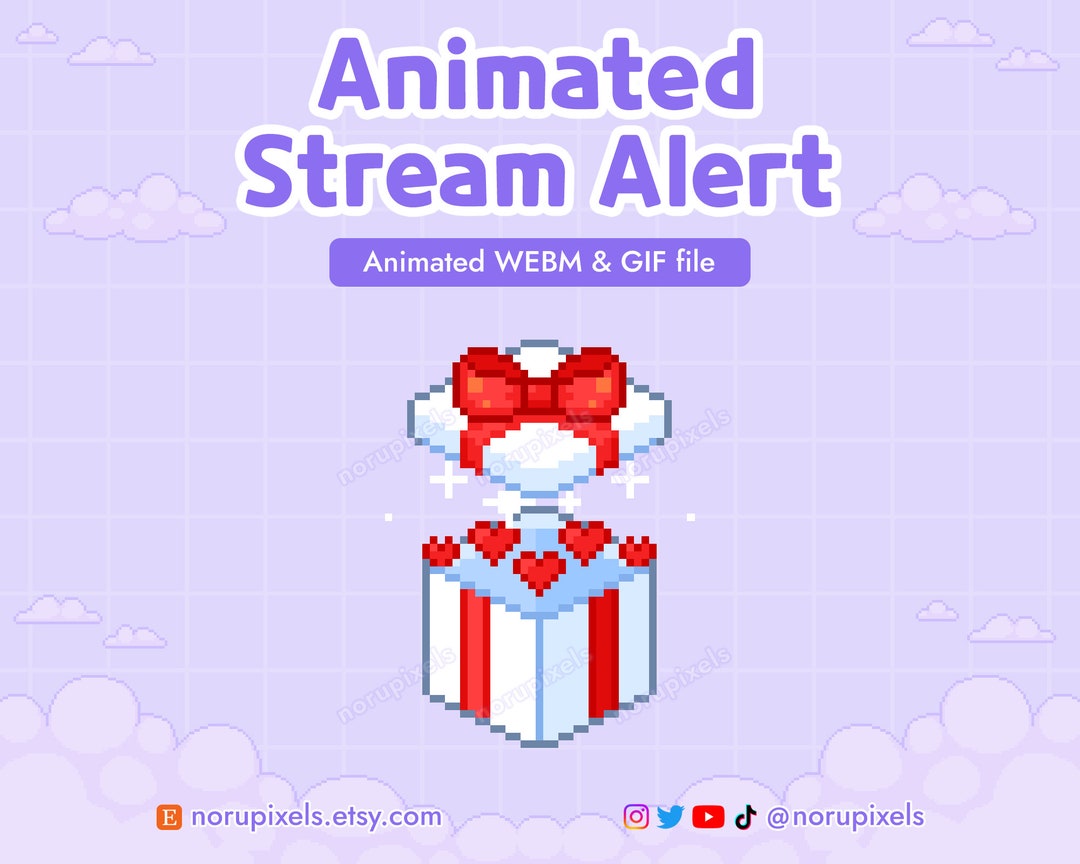 Christmas Holiday Gifted Sub Stream Alert | Animated Gift Box Twitch ...