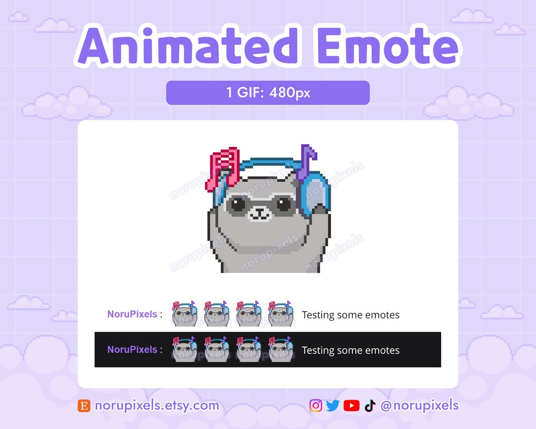Raccoon Vibing Emote for Twitch Stream | Animated Raccon Jamming Twitch ...