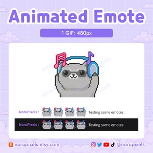Raccoon Vibing Emote for Twitch Stream | Animated Raccon Jamming Twitch ...
