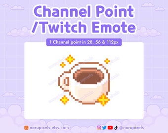 Sparkling Coffee Twitch Channel Points Icon | Coffee Twitch Emote for ...