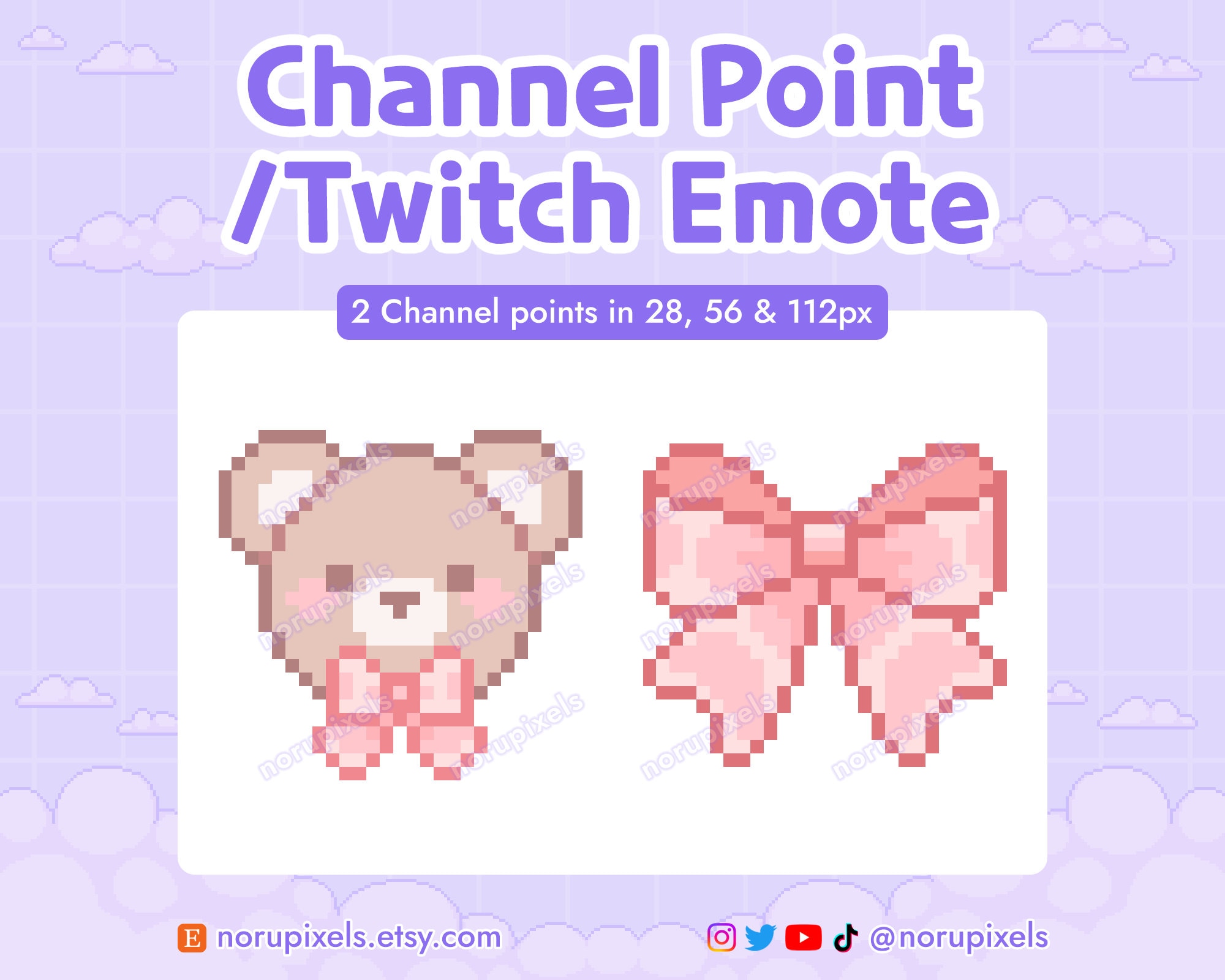 Coquette Twitch Channel Points Icon | Coquette Teddy Ribbon Twitch ...