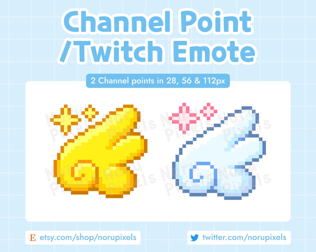 Cute Angel Wings Pixel Art for Twitch Channel Points Icon - Etsy