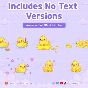 Cute Duck Twitch Stream Alerts Pack | Yellow Duck Stream Alerts - Etsy