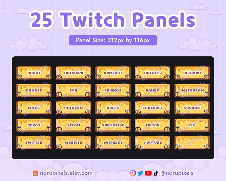 Bee Twitch Stream Overlay Package | Honey Bee Animated Stream Screens ...