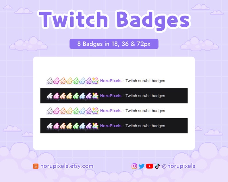 Kawaii Angel Wing Twitch Sub Badges | Wing Bit Badges | Pastel Sub ...