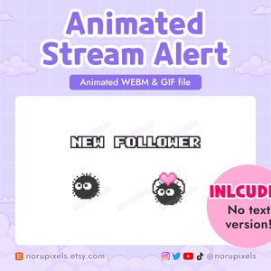 Soot Sprite Follower Stream Alert | Pixel Animated Twitch Alerts Cute ...