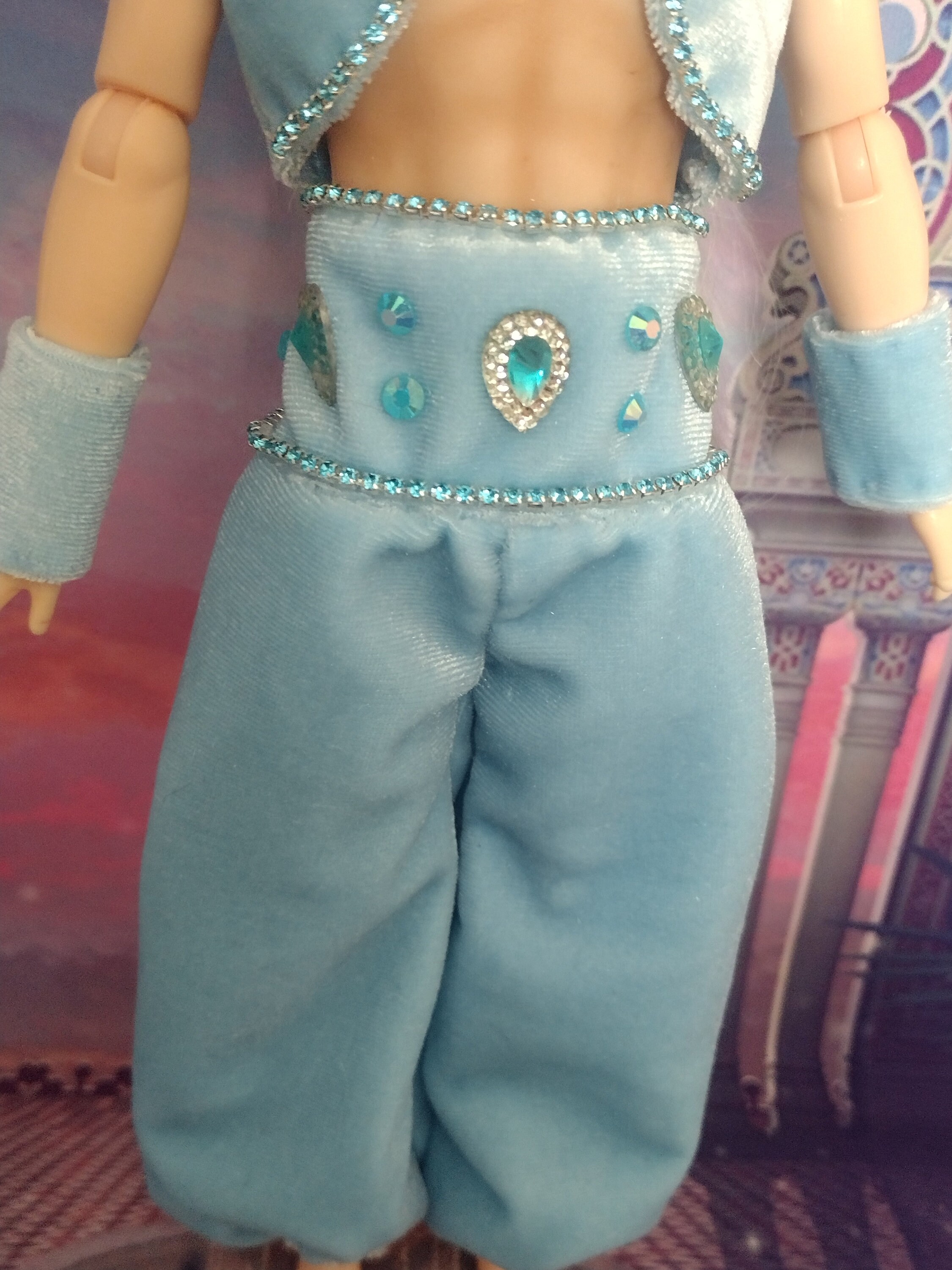 12 Male Fashion Doll Arabian Prince Outfit Light Blue Velvet - Etsy