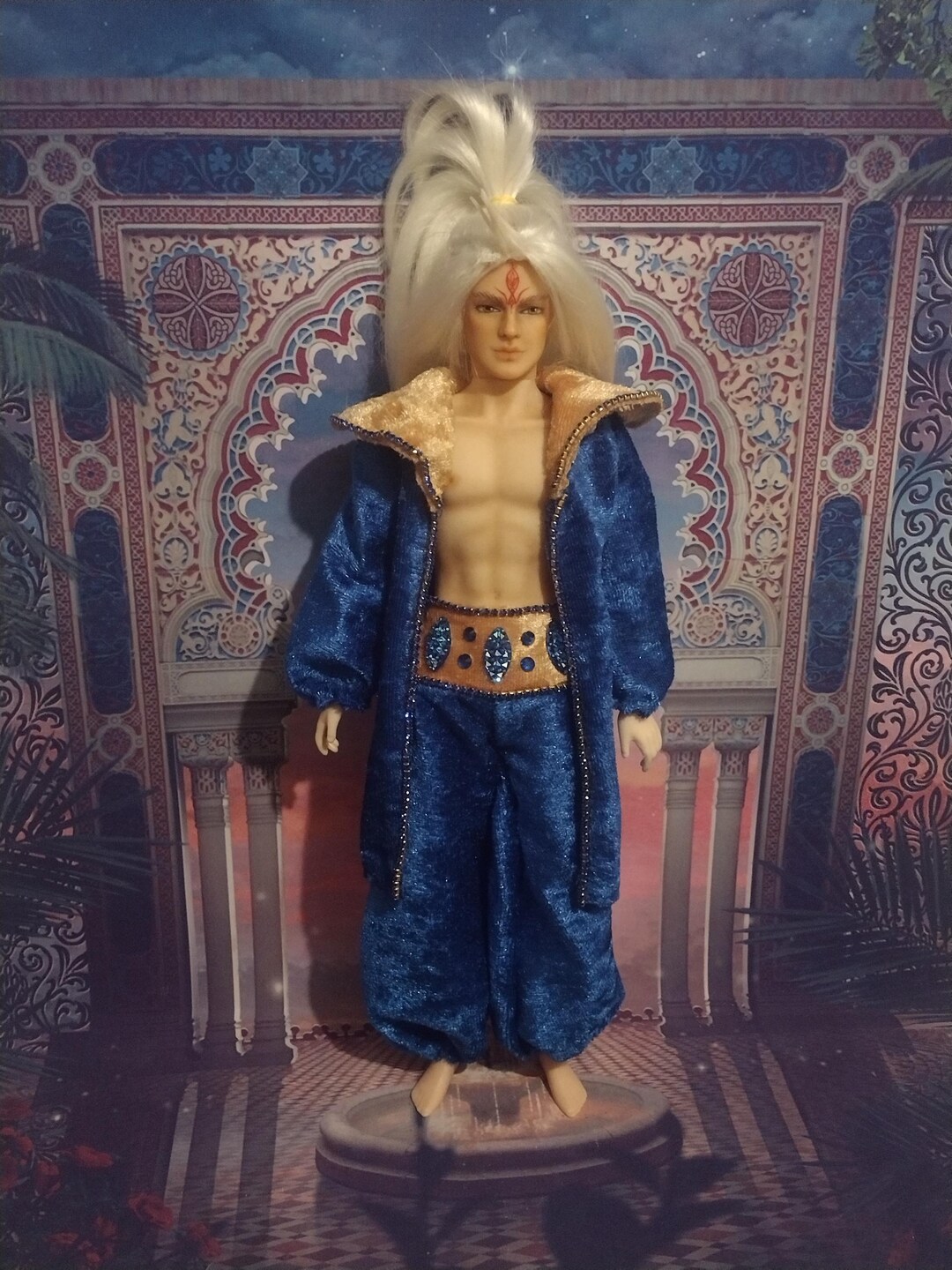 12 Male Fashion Doll Arabian Prince Outfit Royal Blue and Gold - Etsy