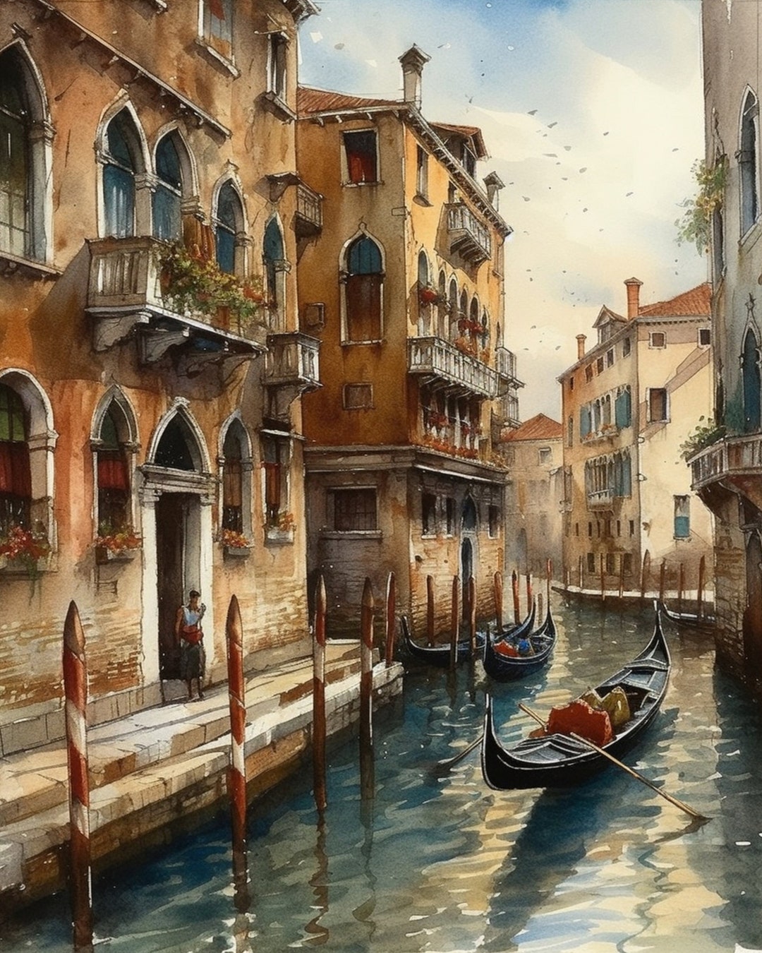 Venice Wall Art: A High-quality Digital Art Print of the City's Iconic ...