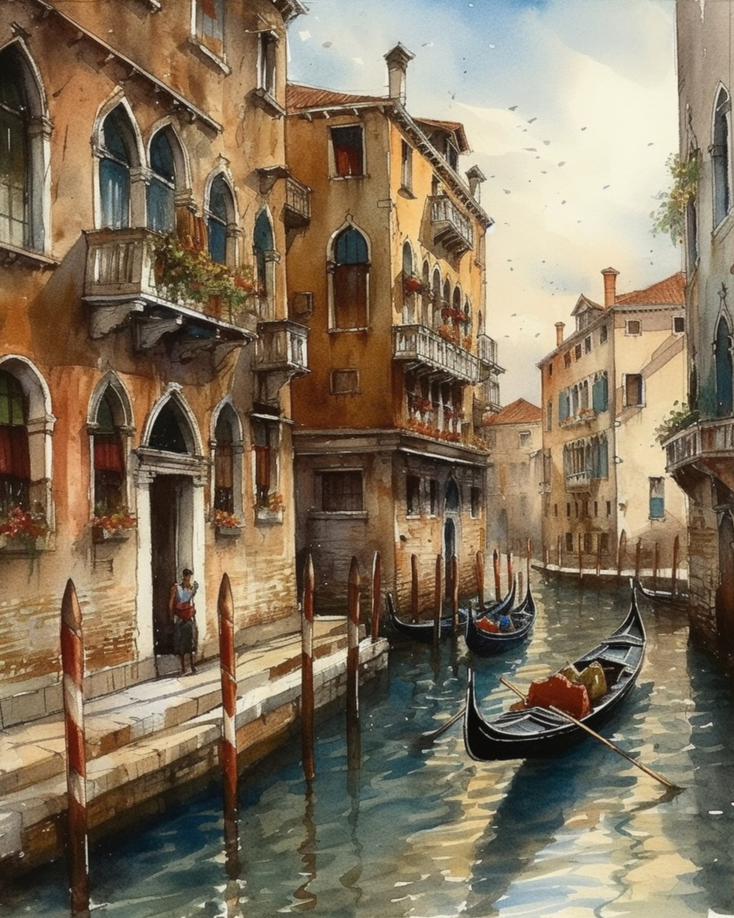 Venice Wall Art: A High-quality Digital Art Print of the City's Iconic ...