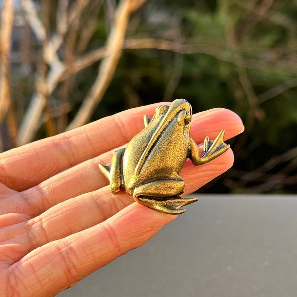 Brass Frog - Etsy