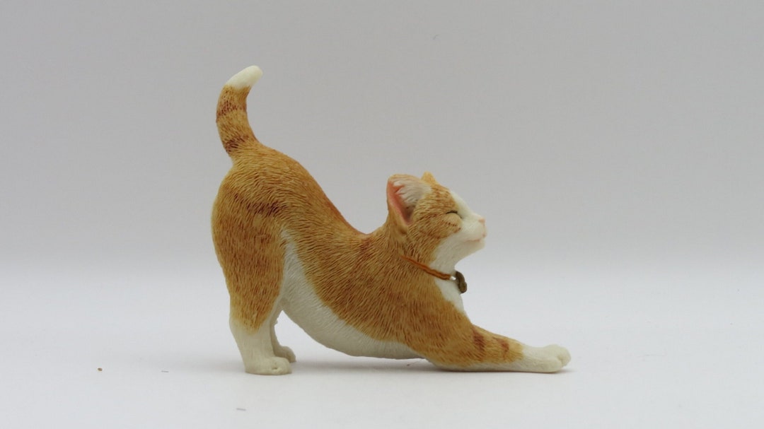 Stretching Cat Figurine Sherratt and Simpson Miniature Mini Cat Lover ...