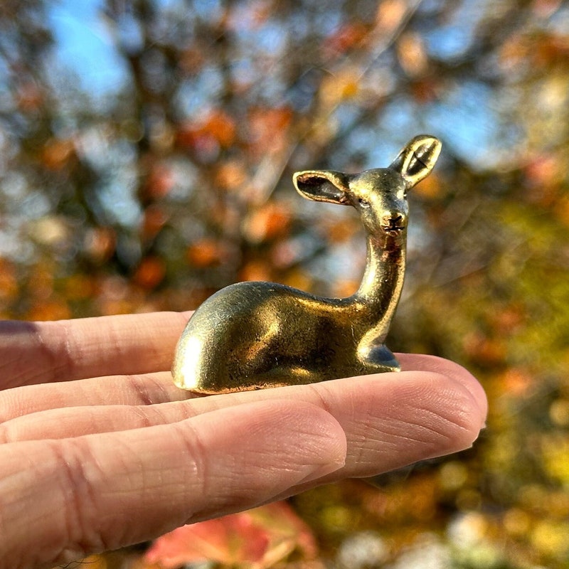Brass Deer Miniature - Etsy