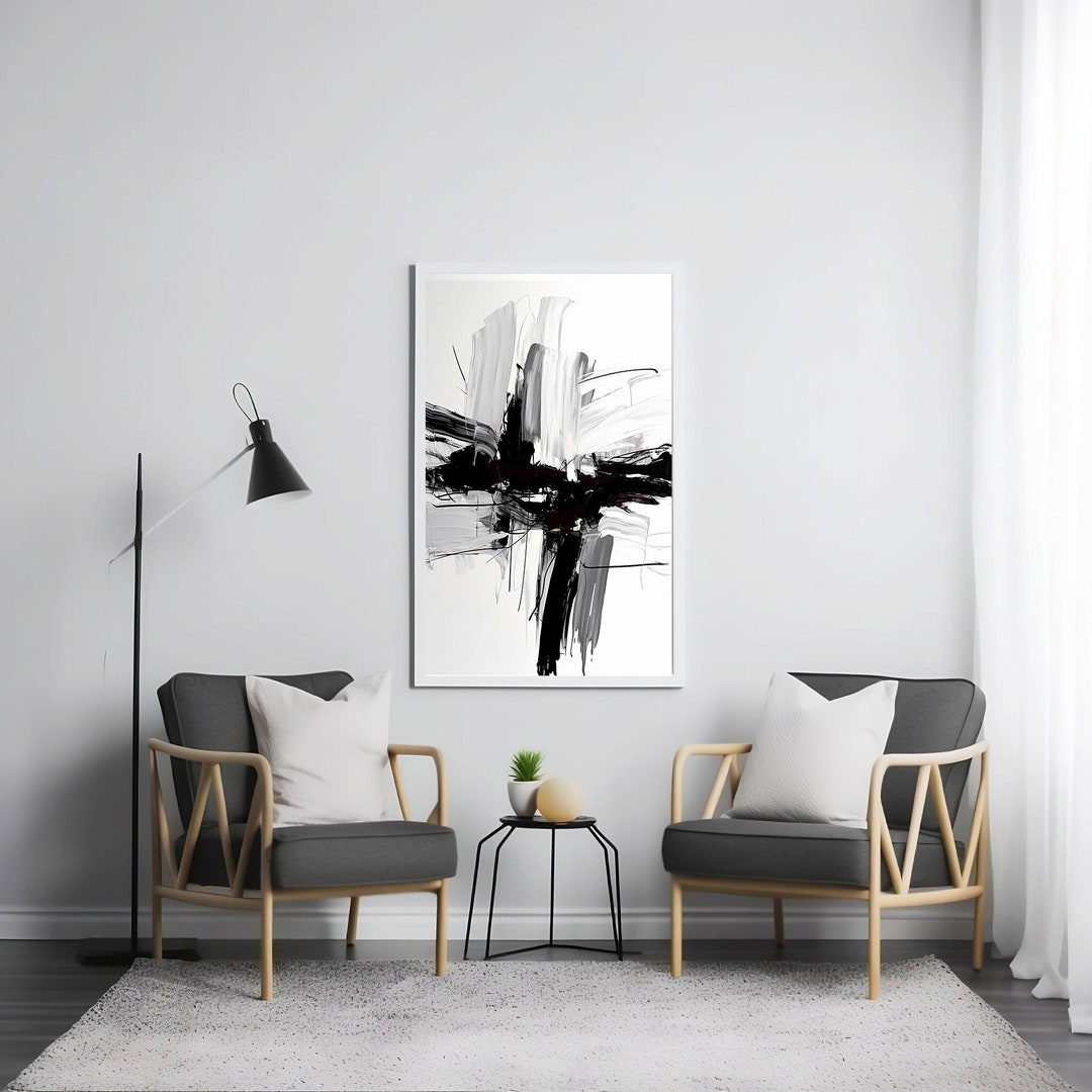 Abstract Ink Brush Art, Brush Strokes, Brush Print, Brush Wall Art ...