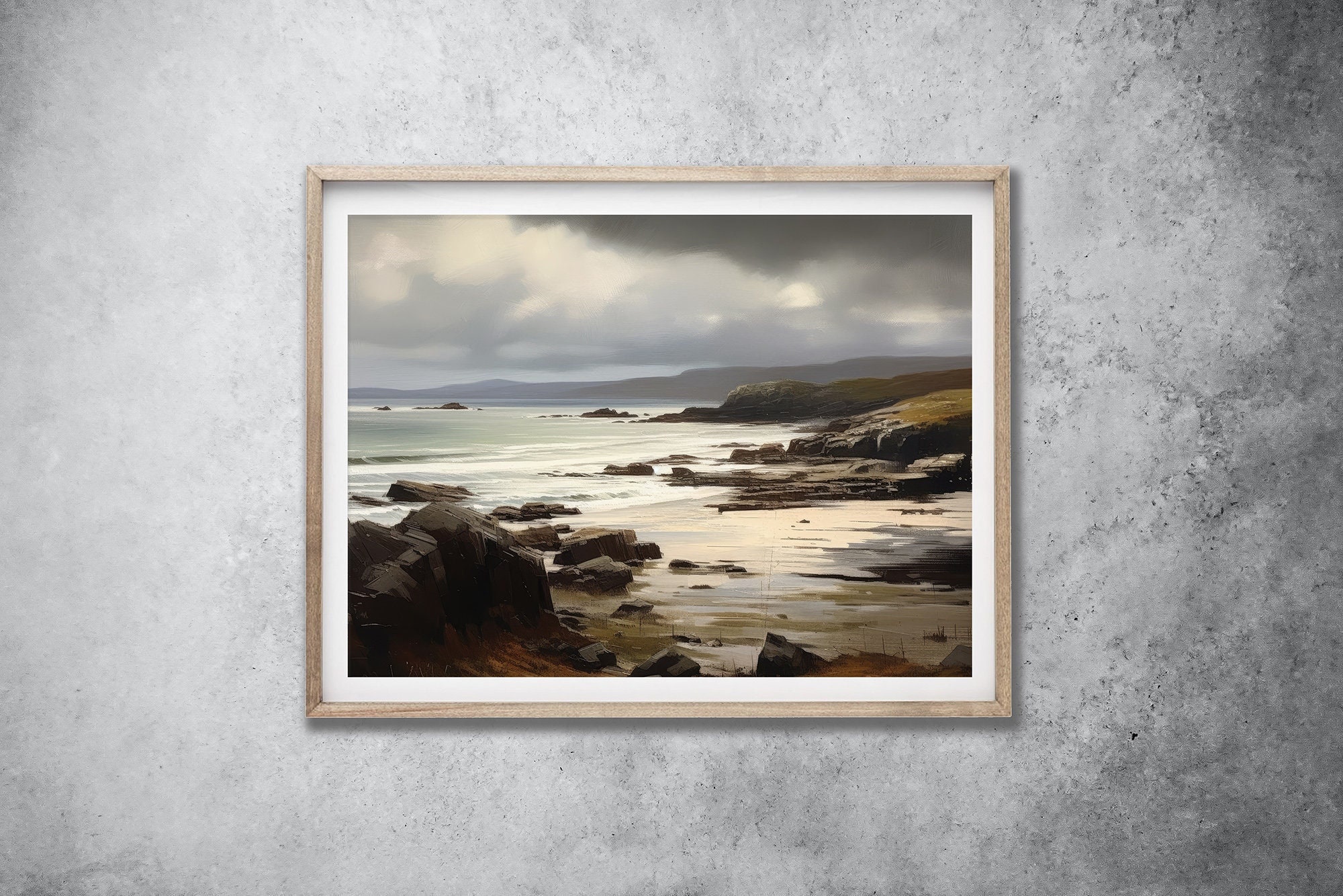 Vintage Scottish Landscape Print, Nature Painting, Moody Earth Tones ...