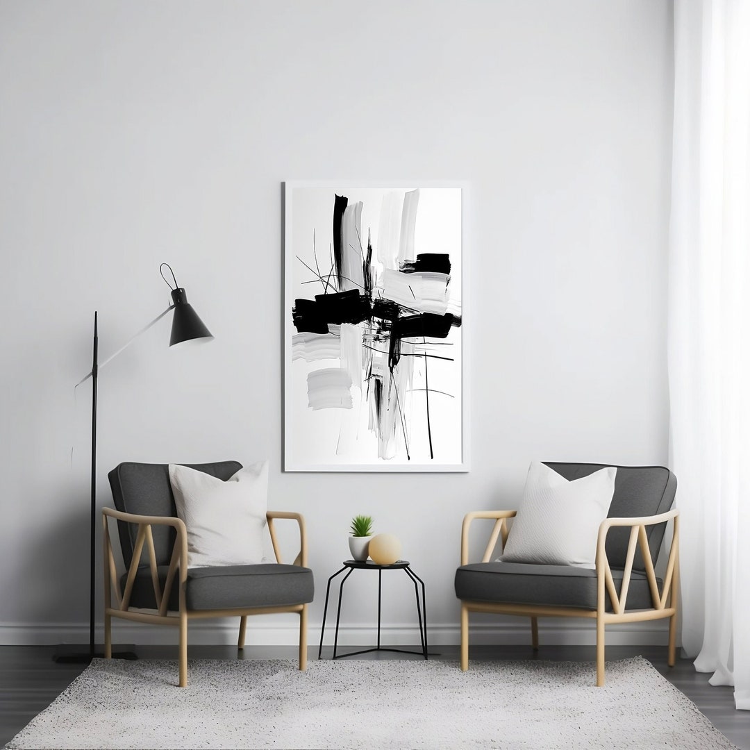 Abstract Ink Brush Art, Brush Strokes, Brush Print, Brush Wall Art ...