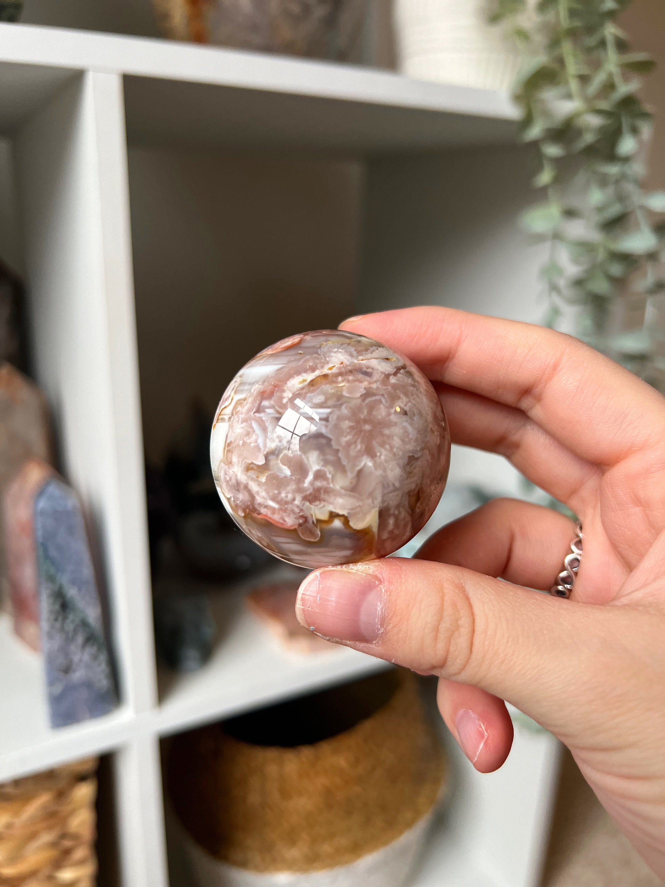 Beautiful Banded Insane Flower Agate Sphere - Etsy