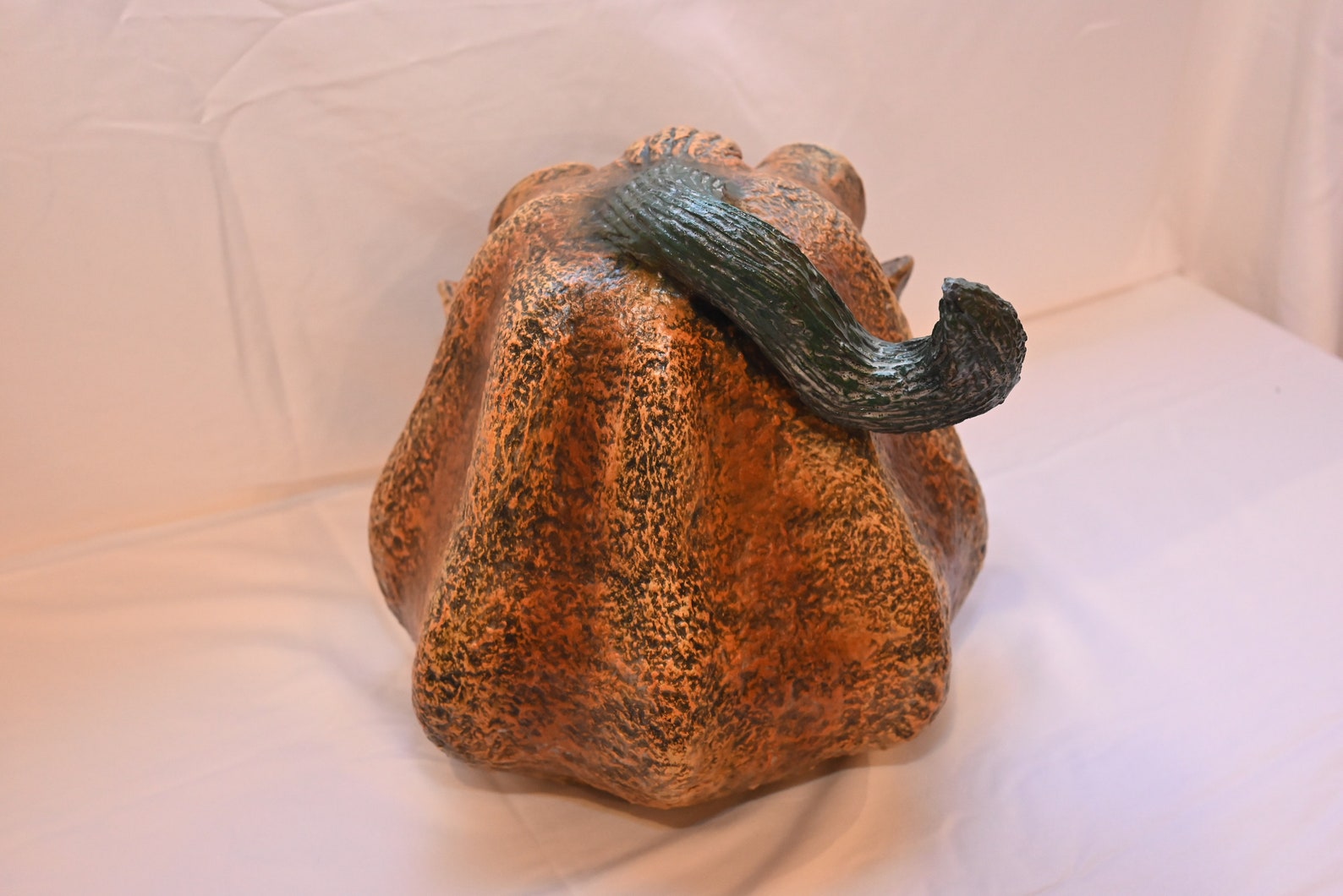 Halloween Paper Mache Pumpkin, One-of-a-kind, Spooky Fall Decor, Unique ...