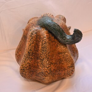 Halloween Paper Mache Pumpkin, One-of-a-kind, Spooky Fall Decor, Unique ...