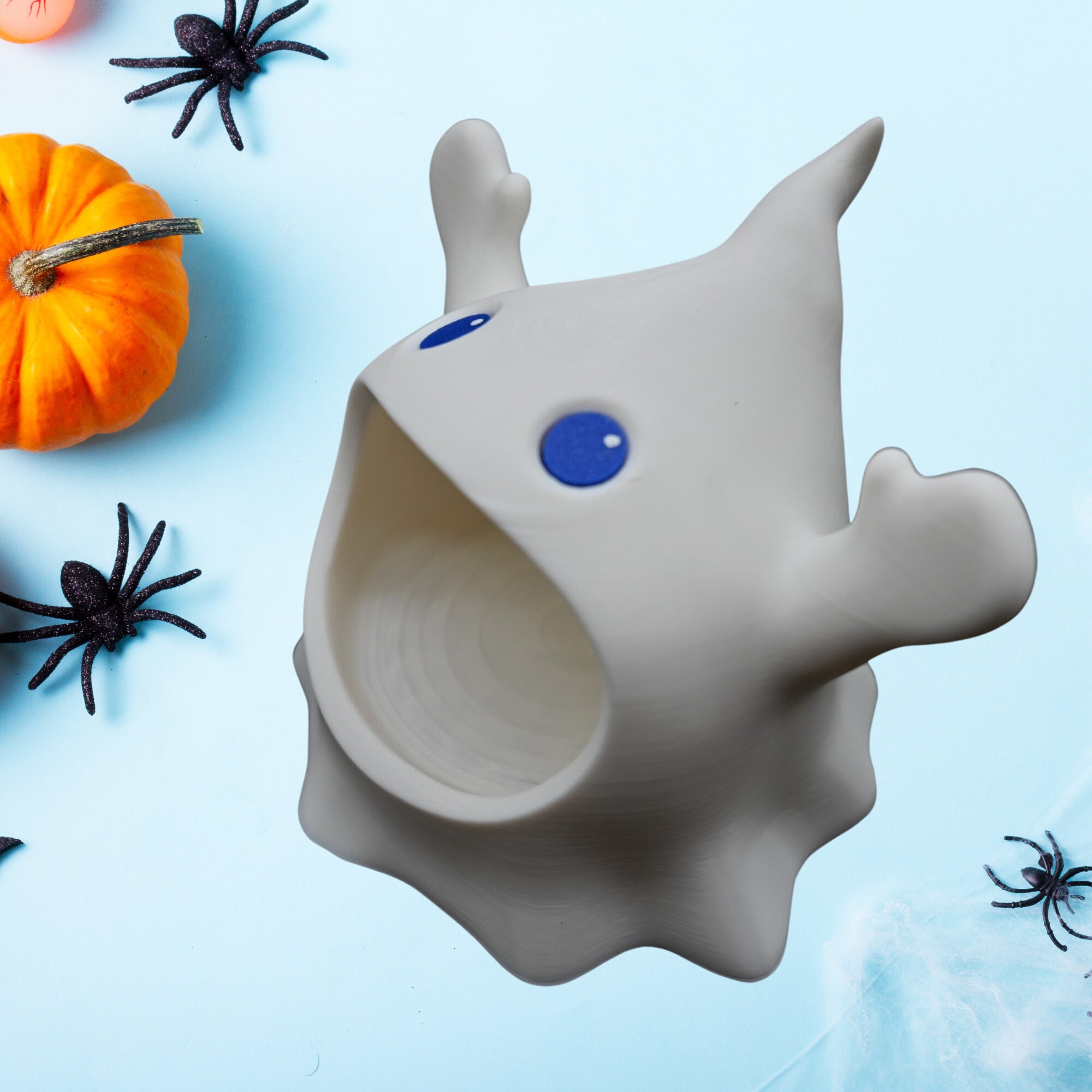 Halloween Glutton Ghost 3d-printed Candy Bowl: A Spooky Halloween Decor ...