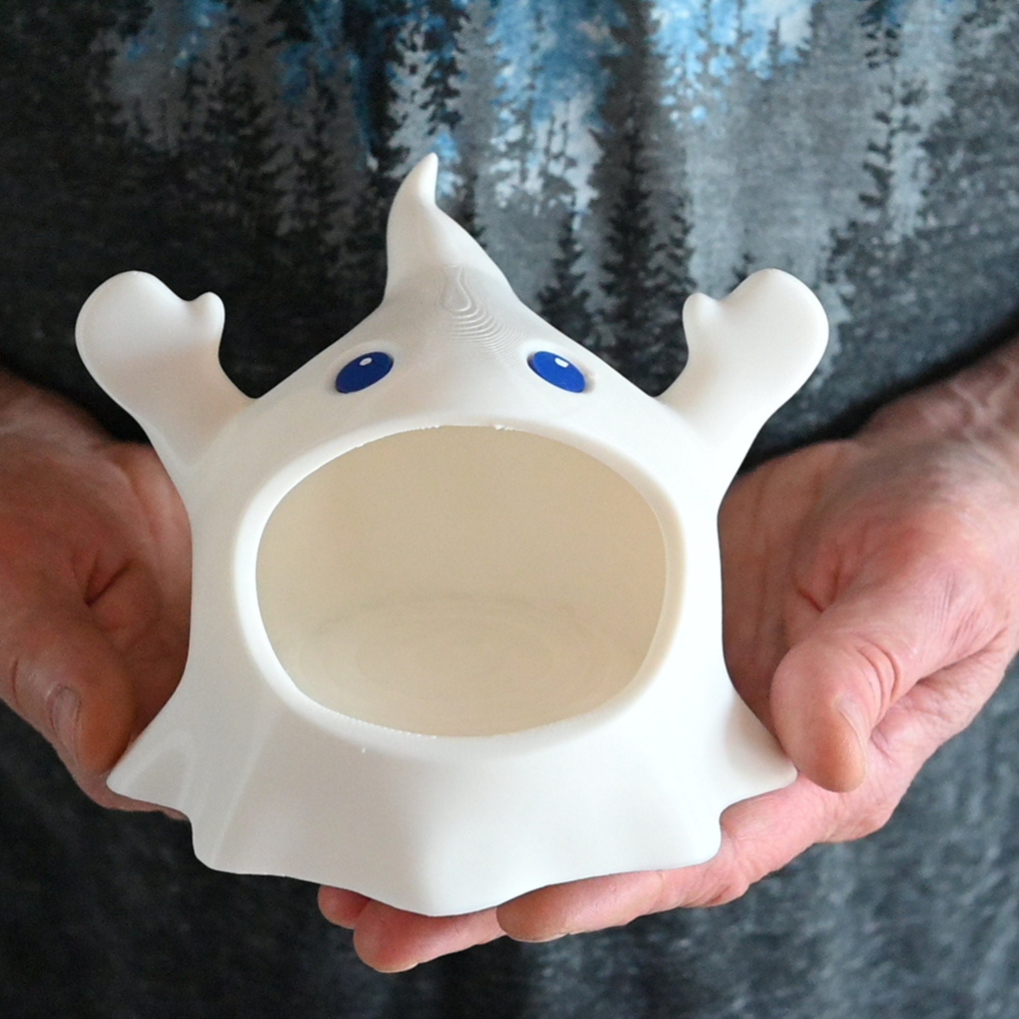 Halloween Glutton Ghost 3d-printed Candy Bowl: A Spooky Halloween Decor ...