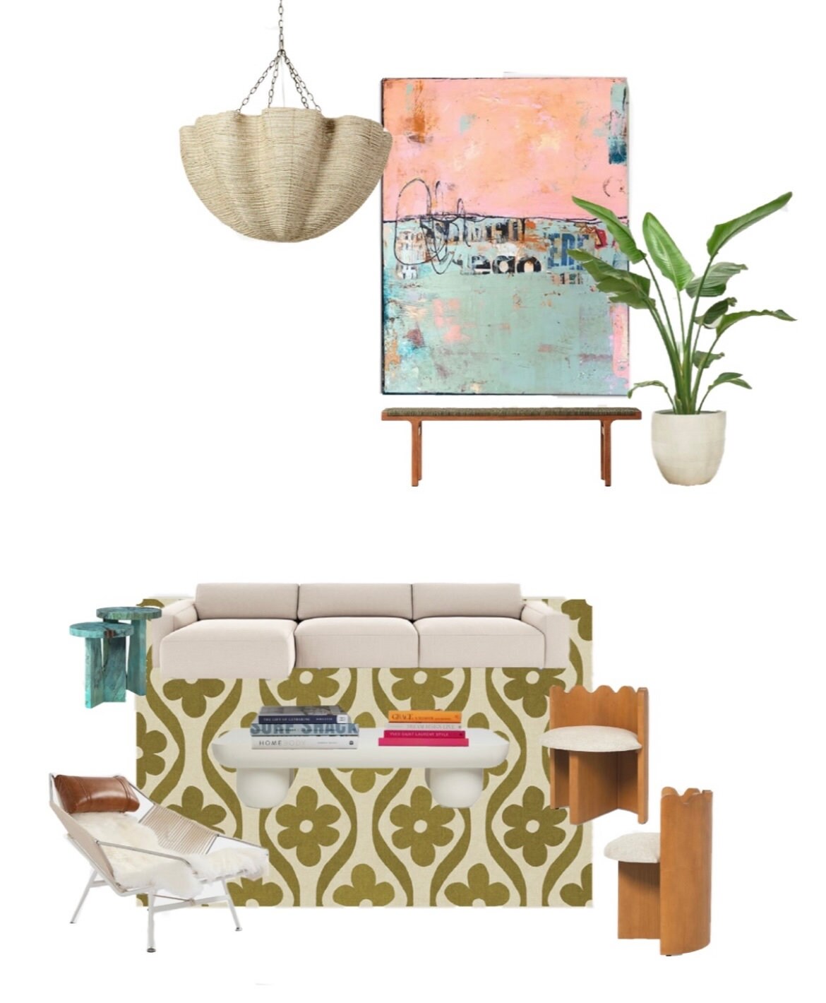 Interior Design Moodboard / Eclectic Virtual Design / Edgy Home Style ...