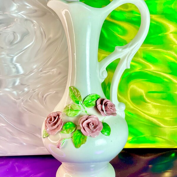 Pink Rose Pitcher - Etsy