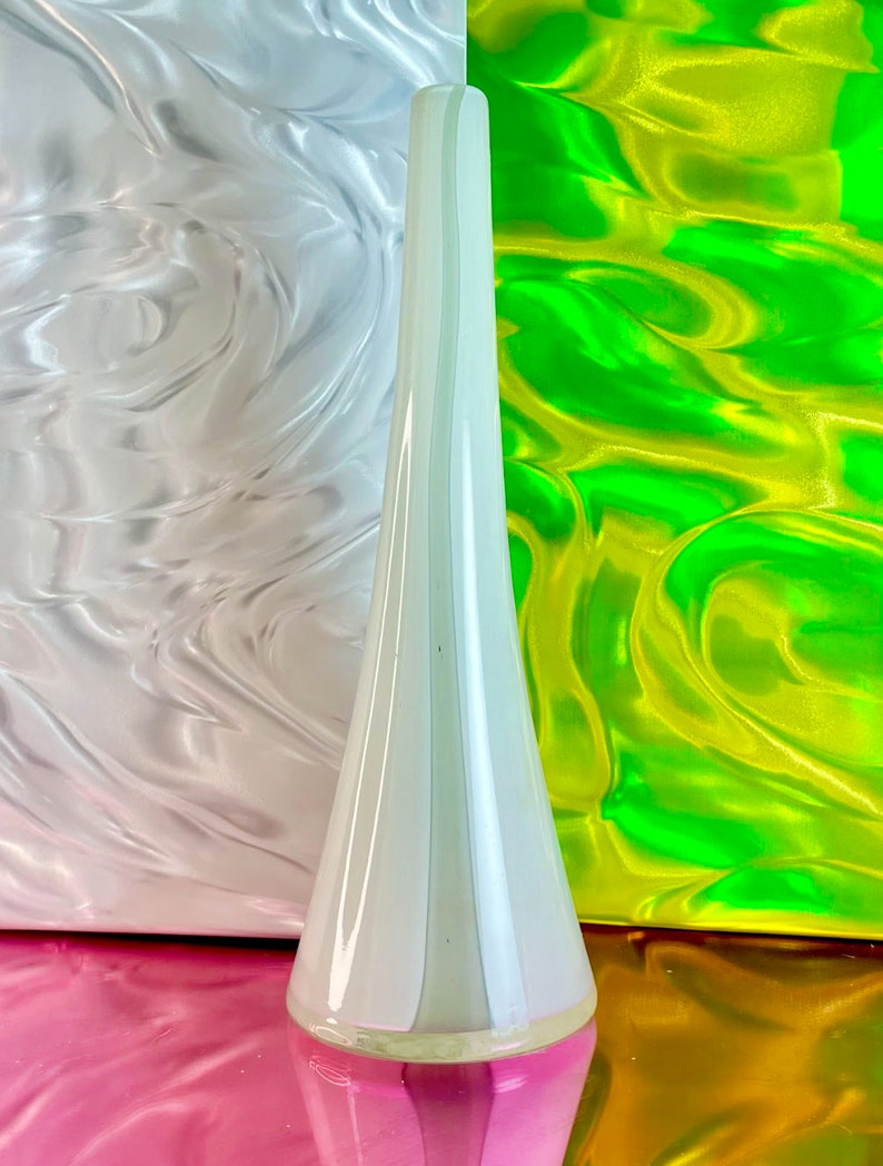 Hand-blown Striped Taper Vase - Etsy