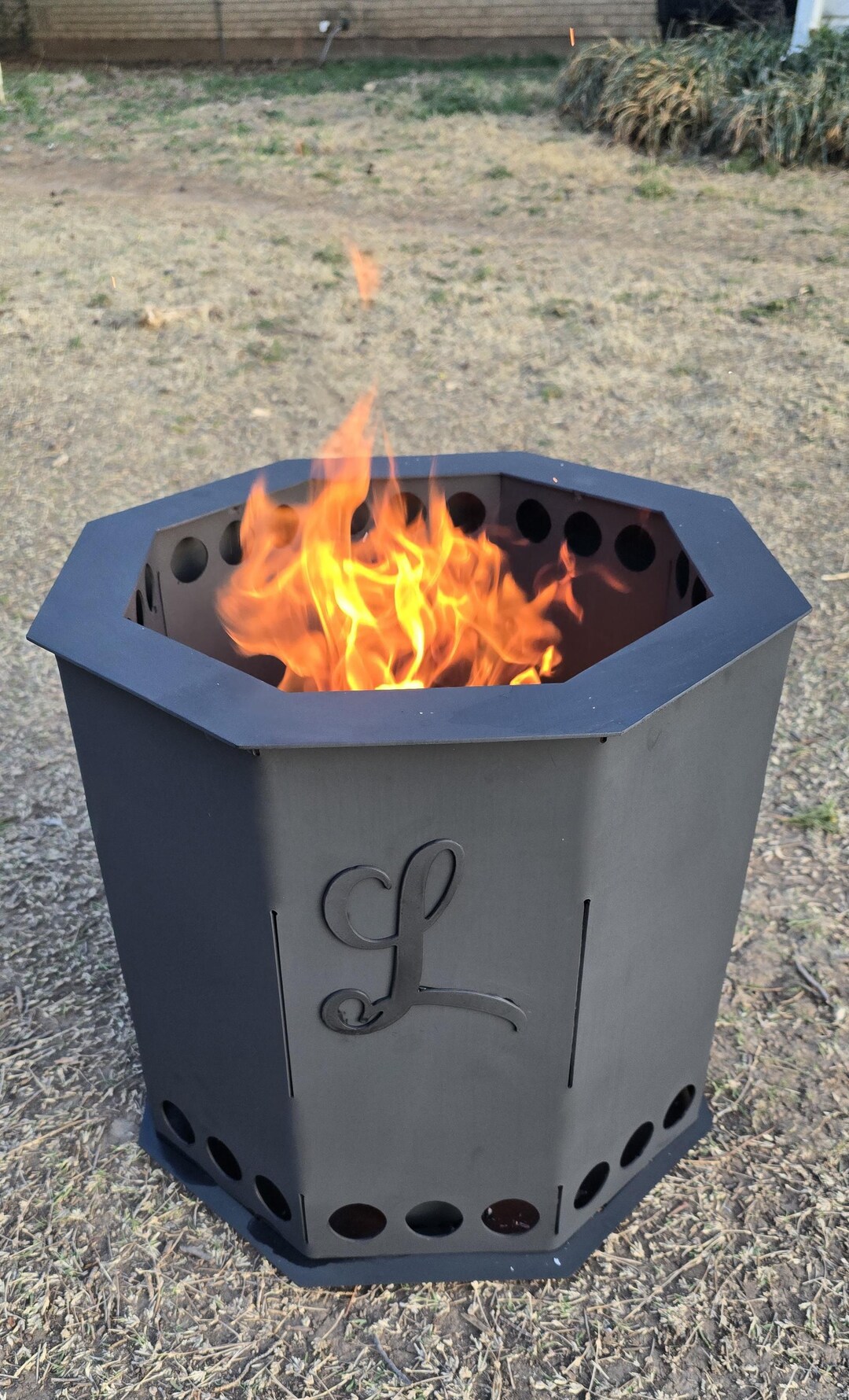 Smokeless Fire Pit 15" Tall Ceramic Coated - Etsy