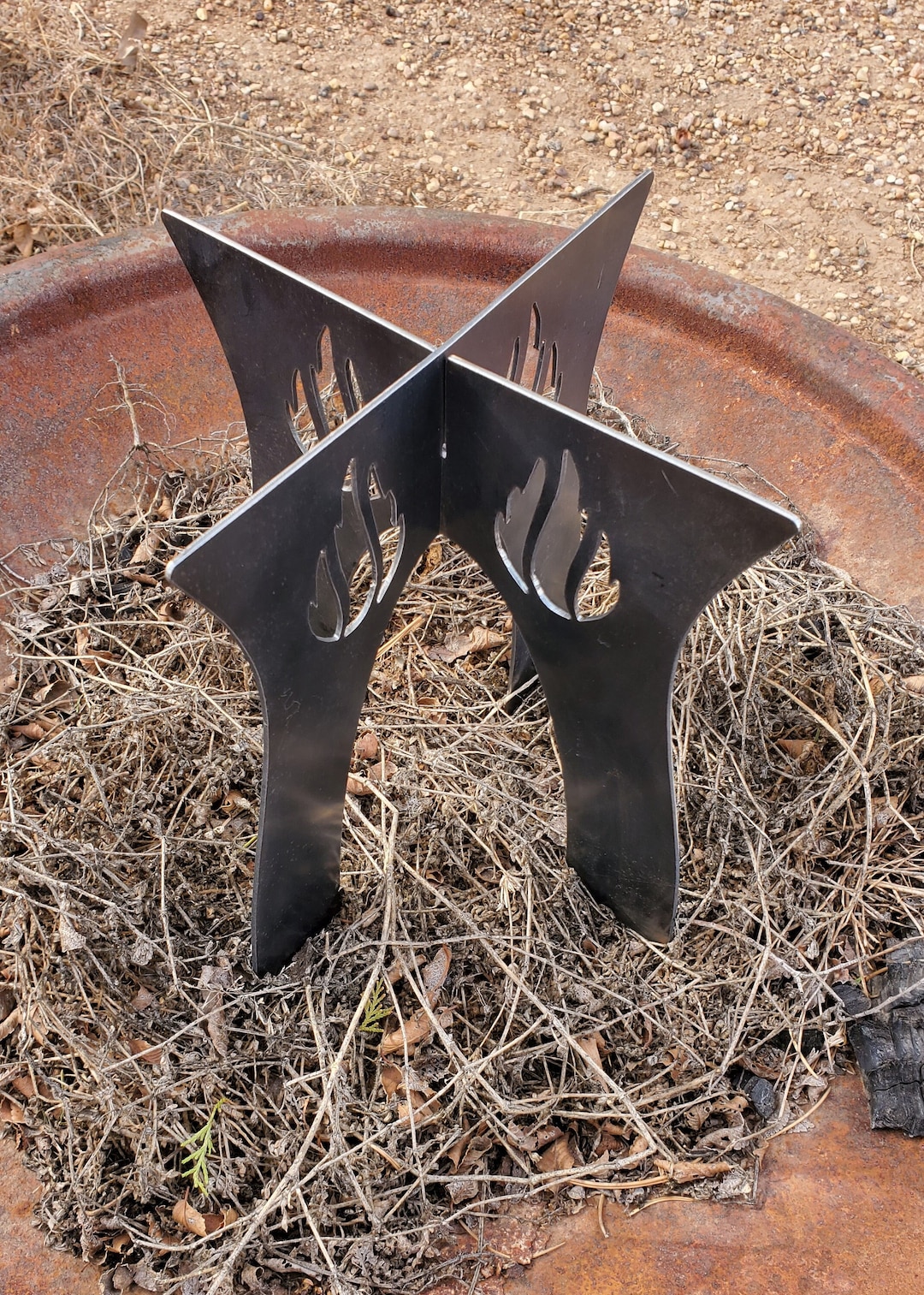 Custom Vertical Fire Pit Grate Chiminea Camping Kiva - Etsy