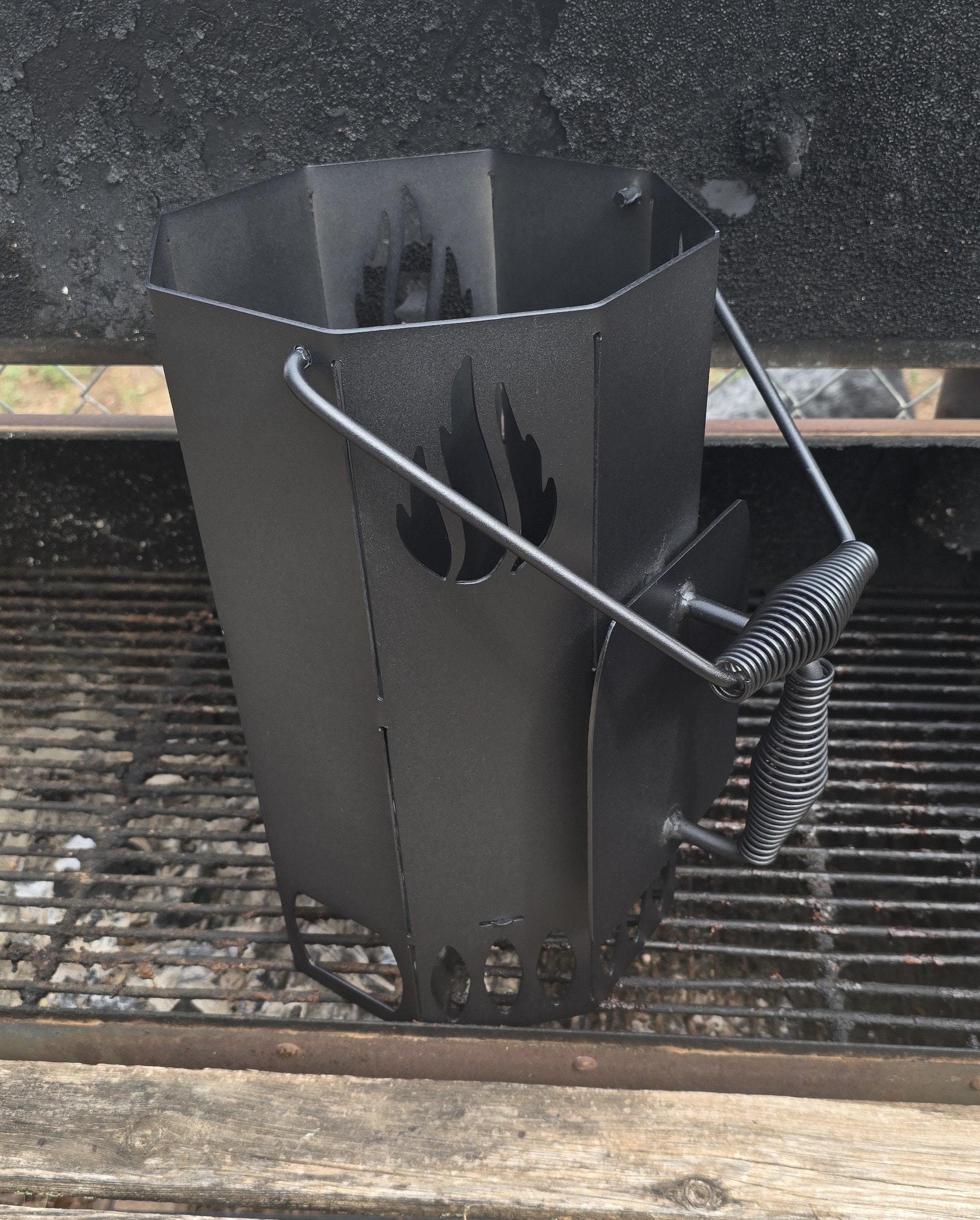 JUMBO Charcoal Starter Chimney Heavy Duty - Etsy