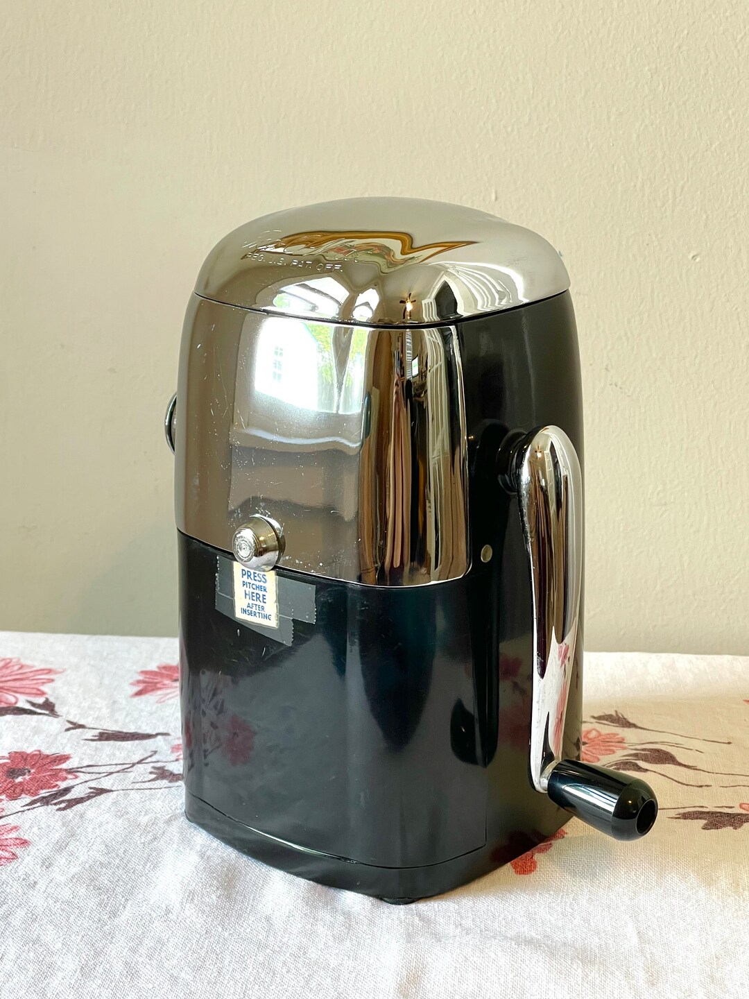 Vintage Chrome Rival Ice-o-mat Vogue Model Hand Crank Ice Crusher ...