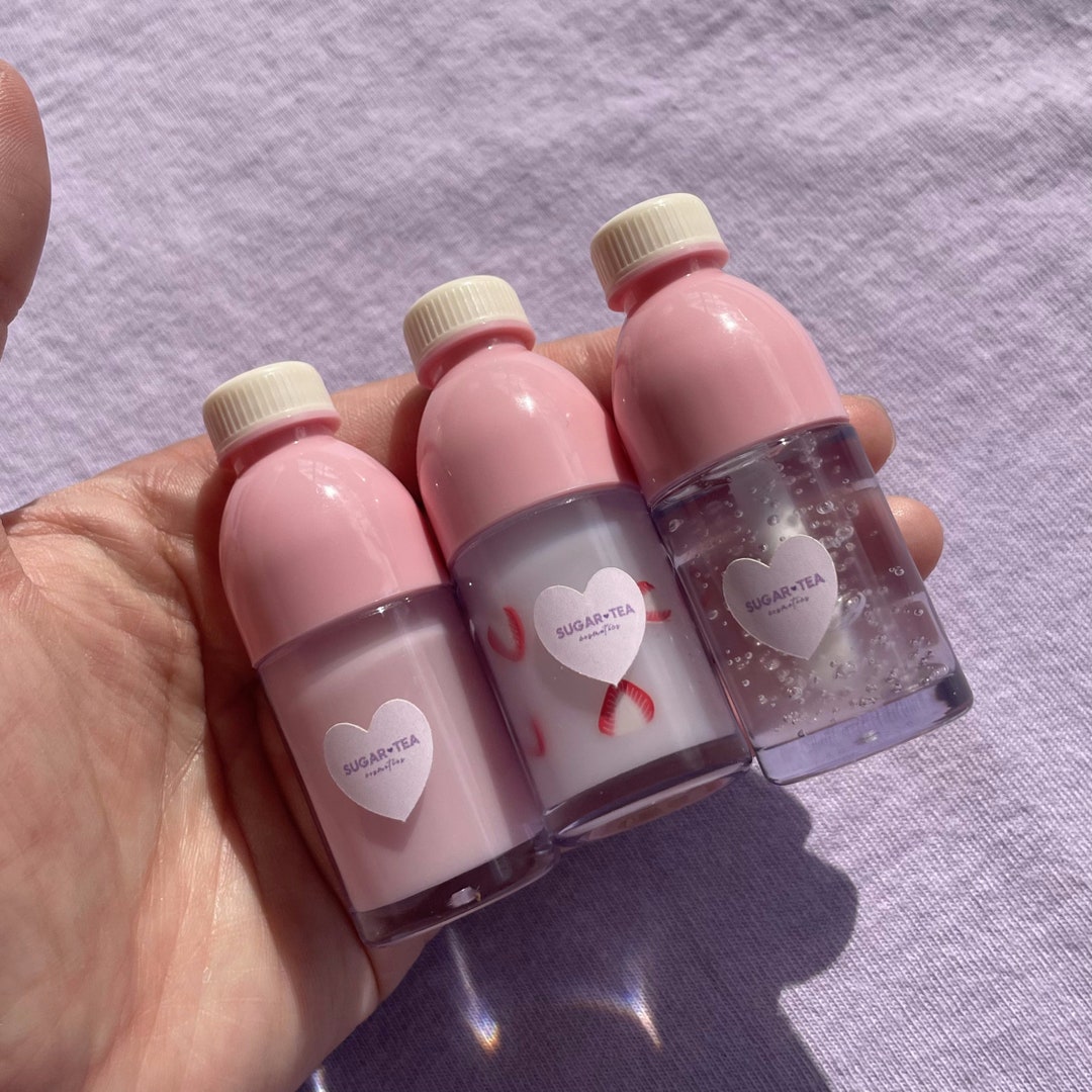 Strawberry Milk Lip Gloss | Lychee Jelly Lip Gloss | Rose Milk Tea Lip ...
