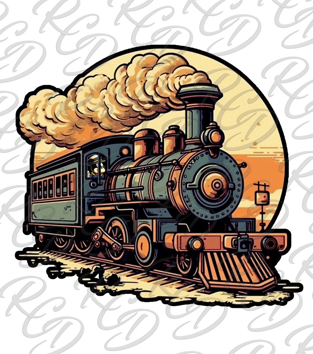 Mickey Mouse Train Conductor Retro - Etsy