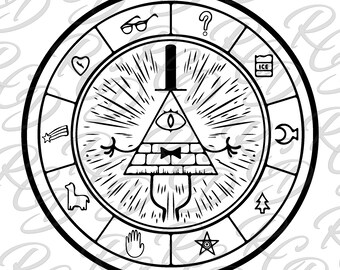 Bill Cipher SVG, Gravity Falls Downloadable File, Bill Cipher Digital ...