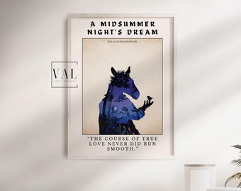 Midsummer Night's Dream Poster: Shakespeare Book Art (digital Download ...