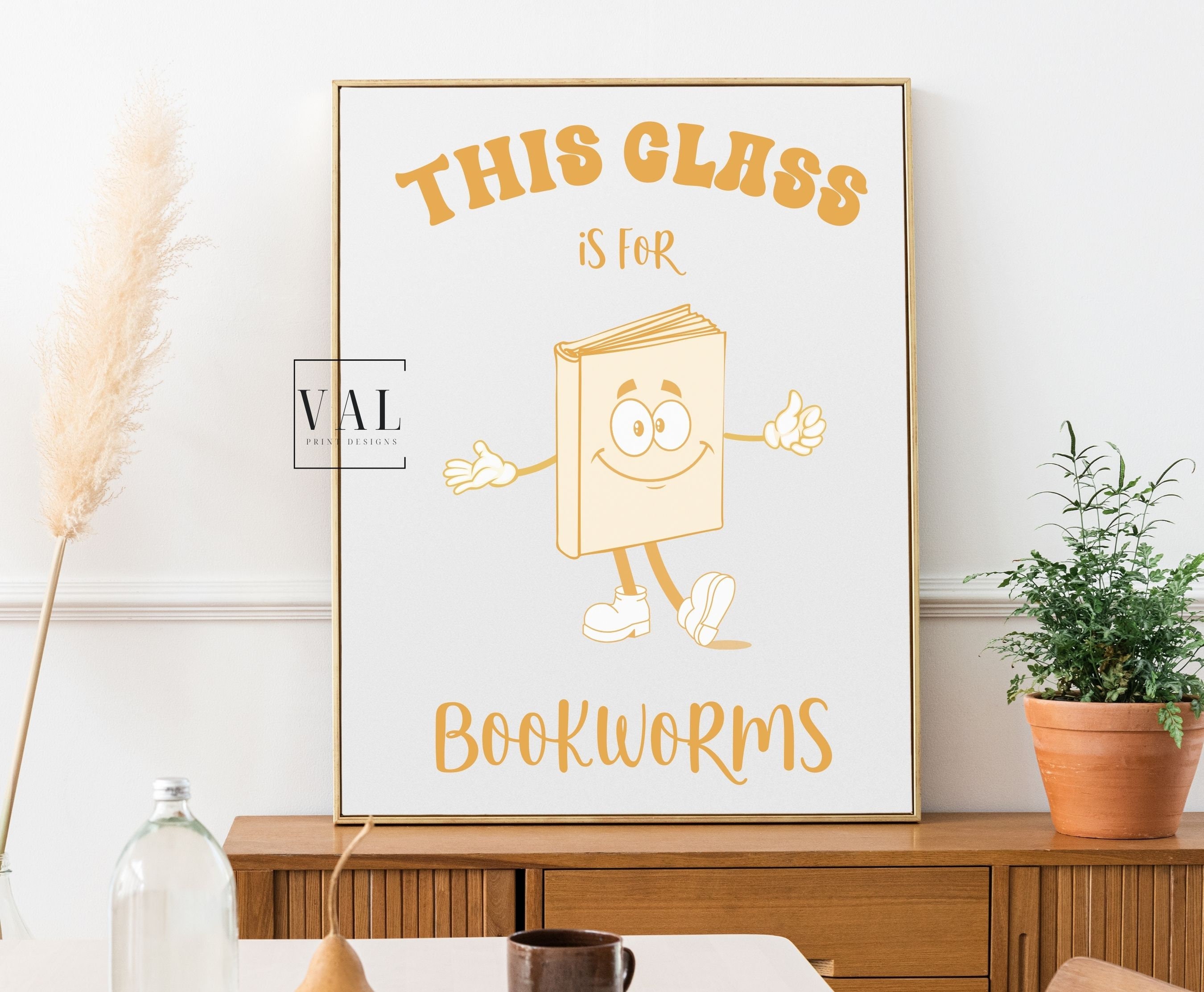 Retro Bookworms Classroom Poster Book Poster School Poster - Etsy