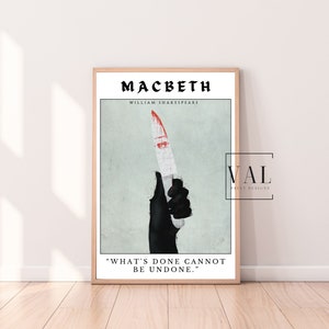 Shakespeare Poster Book Posters Digital Downloads : Macbeth Poster ...