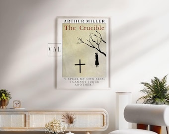 The Crucible Book Cover Poster: Arthur Miller Classroom Wall Art ...