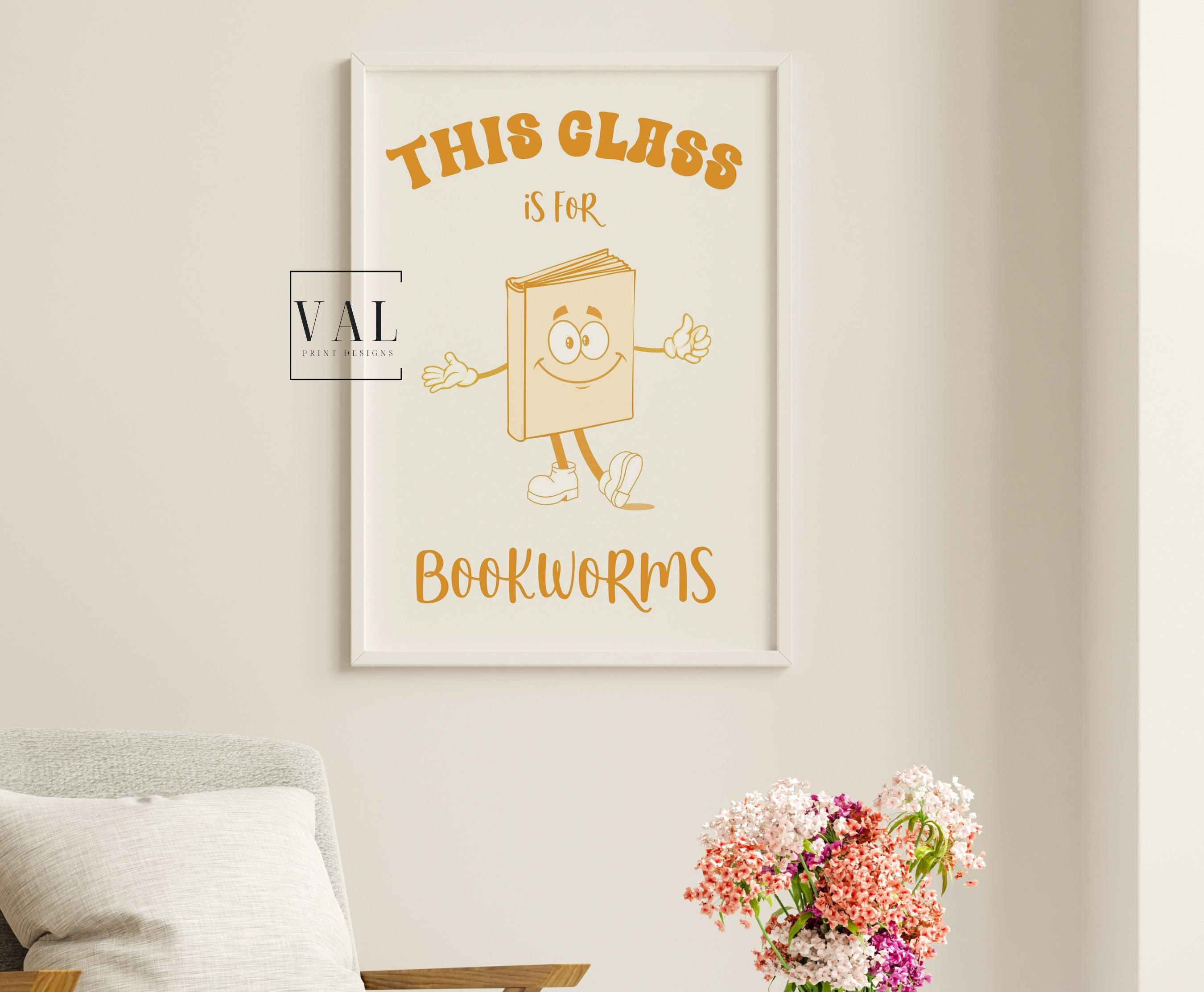 Retro Bookworms Classroom Poster Book Poster School Poster - Etsy