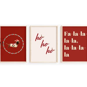 Set of 12 Christmas Printable Wall Art | Christmas Home Decor | Funny ...